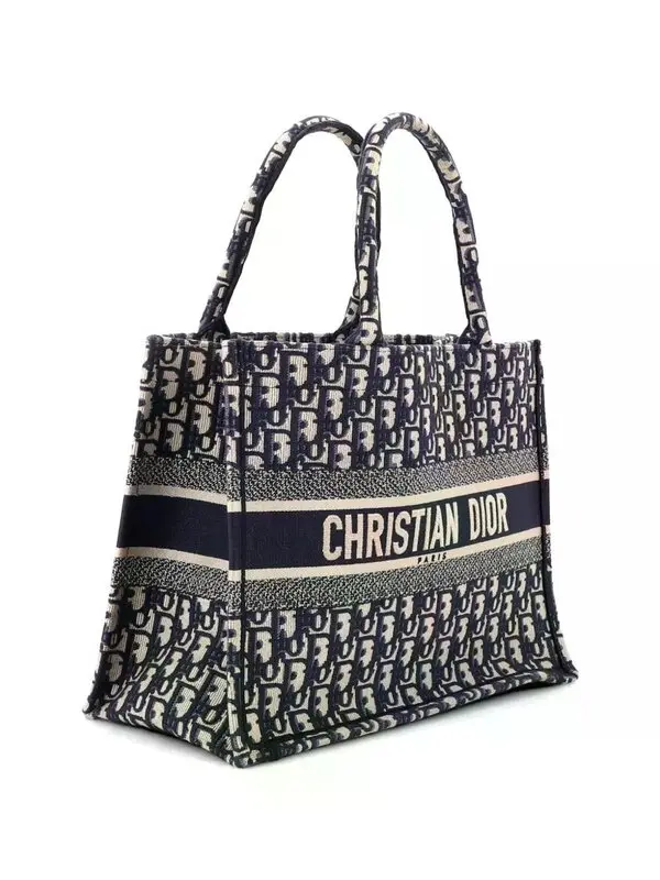 Dior Book Oblique Canvas Medium Tote Bag - Blue