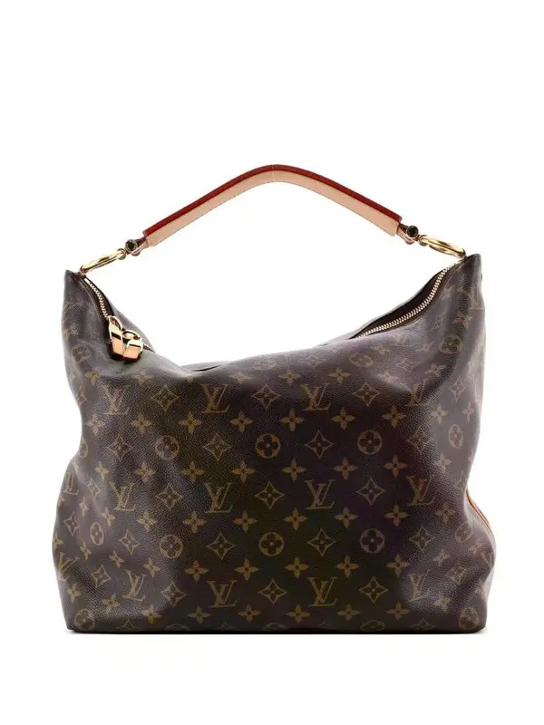 LOUIS VUITTON Sully Handbag Monogram Canvas Mm Hobo - Brown