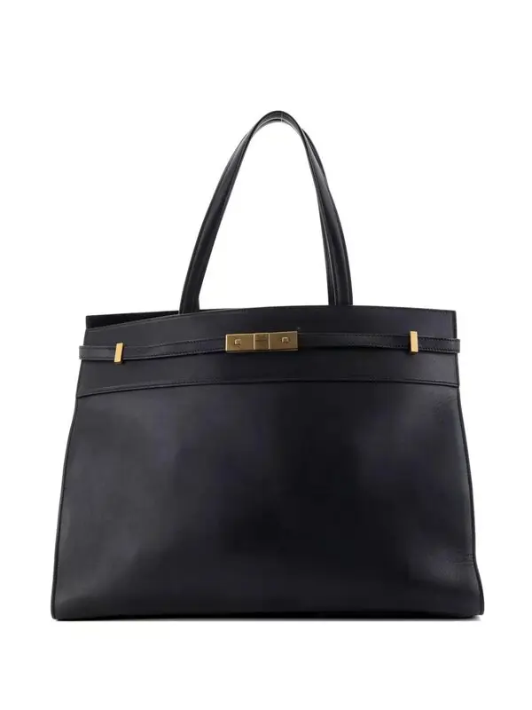 Saint Laurent Manhattan Leather Medium Tote Bag - Black