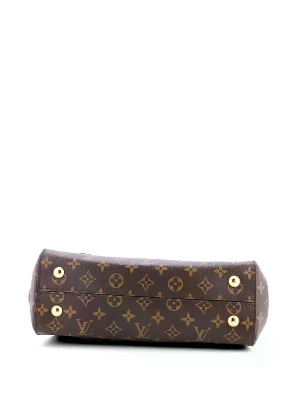 LOUIS VUITTON Cluny Top Handle Mm Monogram Canvas Shoulder Bag - Brown