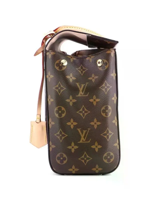 LOUIS VUITTON Cluny Top Handle Mm Monogram Canvas Shoulder Bag - Brown