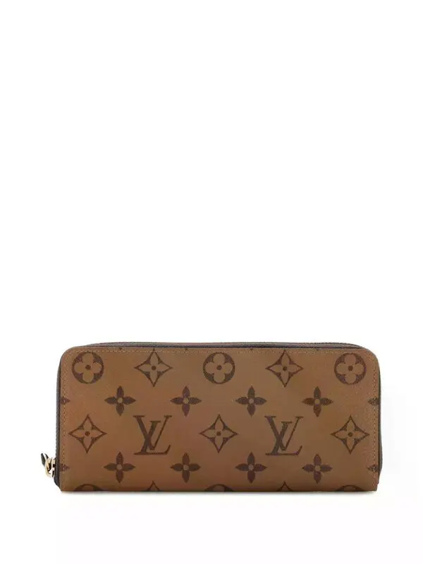 LOUIS VUITTON Clemence Wallet Reverse Monogram Canvas Small Wallets - Brown