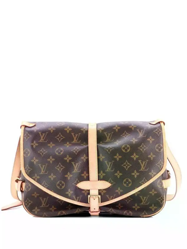 LOUIS VUITTON Saumur 35 Crossbody Bag Monogram Canvas - Brown