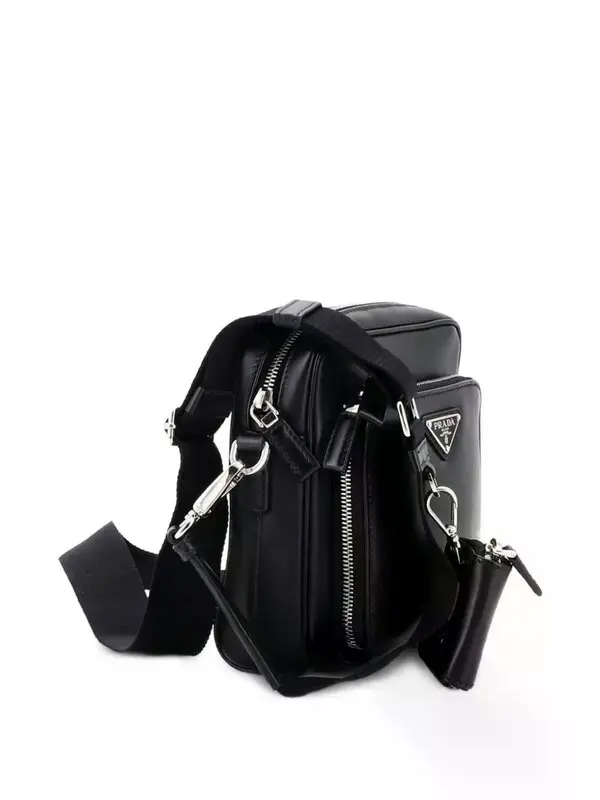 Prada Front Pocket Leather Small Crossbody Bag