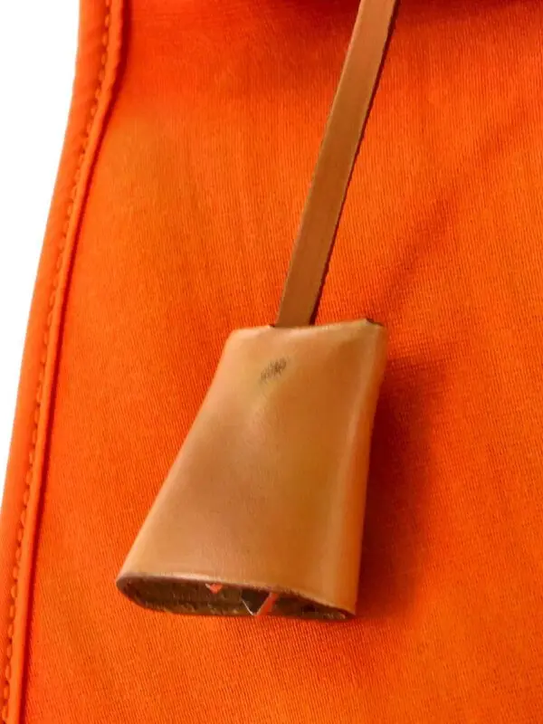 Hermès Herbag Zip Leather And Toile 31 Shoulder Bag - Orange