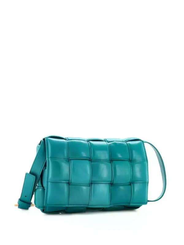 Bottega Veneta Cassette Padded Maxi Intrecciato Leather Crossbody Bag - Blue