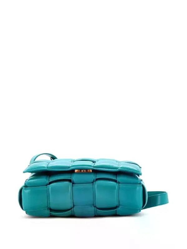 Bottega Veneta Cassette Padded Maxi Intrecciato Leather Crossbody Bag - Blue