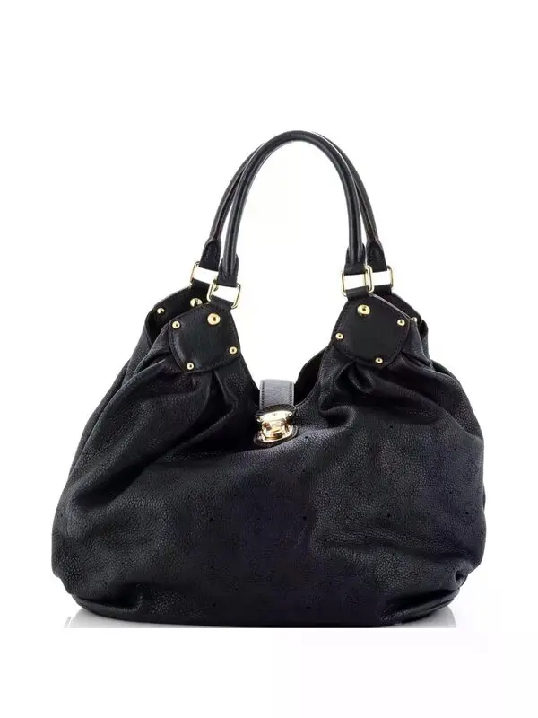 LOUIS VUITTON Mahina Leather Hobo Bag - Black