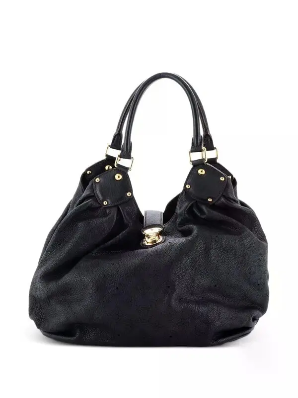 LOUIS VUITTON Mahina Leather Hobo Bag - Black