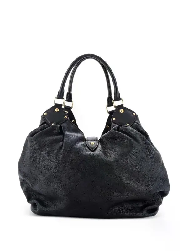 LOUIS VUITTON Mahina Leather Hobo Bag - Black