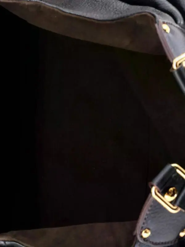 LOUIS VUITTON Mahina Leather Hobo Bag - Black