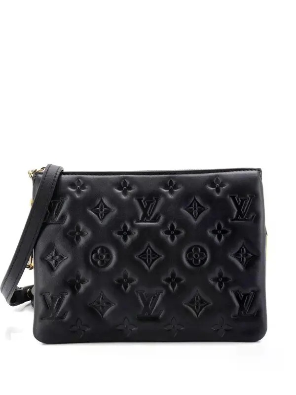 LOUIS VUITTON Coussin Bb Crossbody Bag Monogram Embossed Lambskin - Black