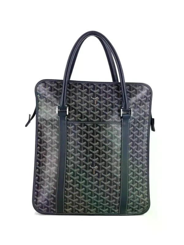 Goyard Bourgogne Coated Canvas Satchel - Blue