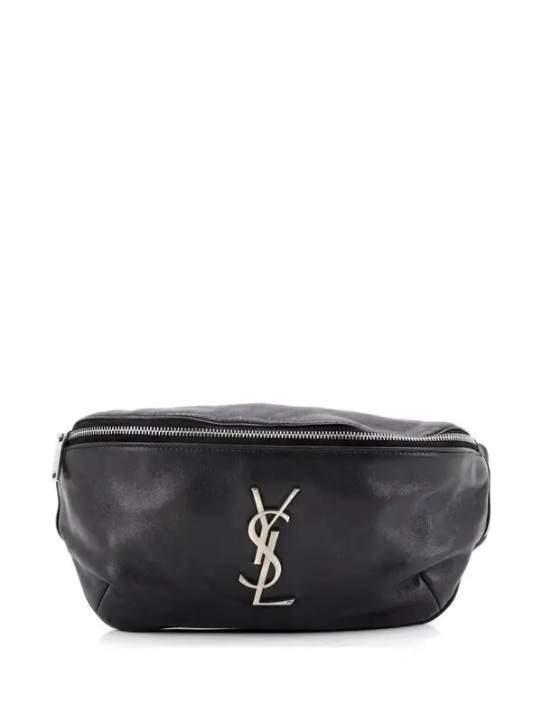 Saint Laurent Classic Monogram Leather Belt Bag - Black