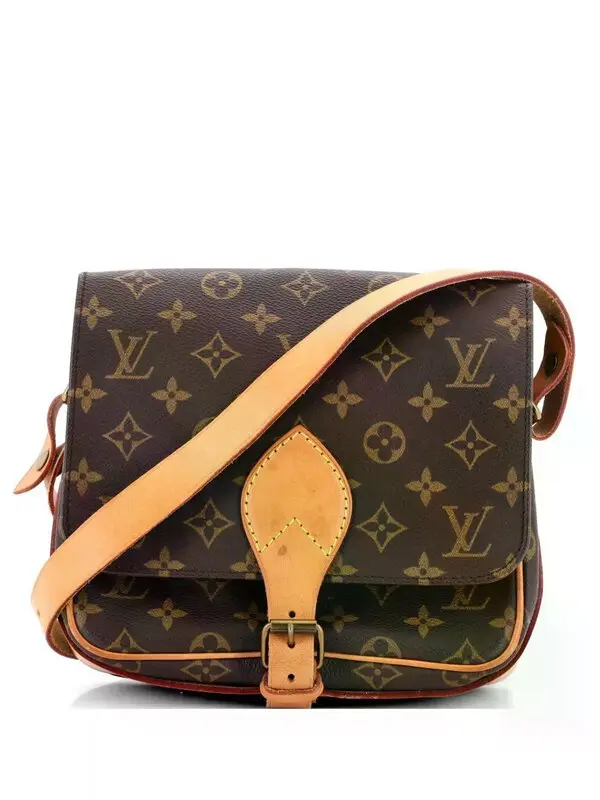 LOUIS VUITTON Cartouchiere Mm Monogram Canvas Crossbody Bag - Brown