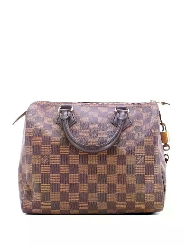 LOUIS VUITTON Speedy Handbag Damier 25 Satchel - Brown