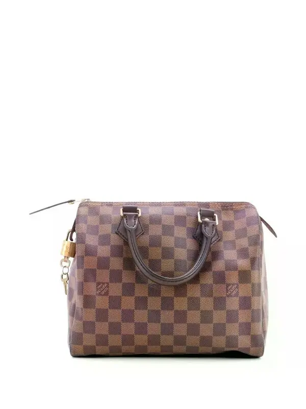 LOUIS VUITTON Speedy Handbag Damier 25 Satchel - Brown