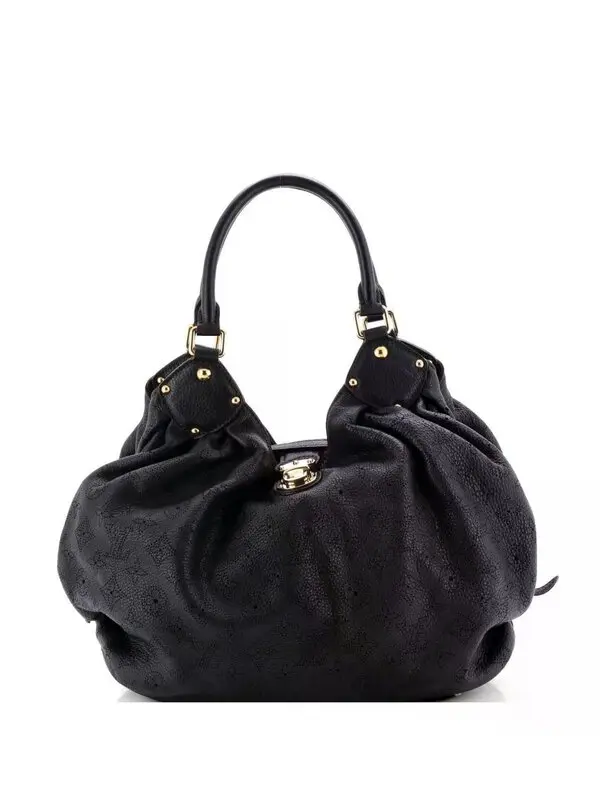 LOUIS VUITTON Mahina Leather Hobo Bag - Black