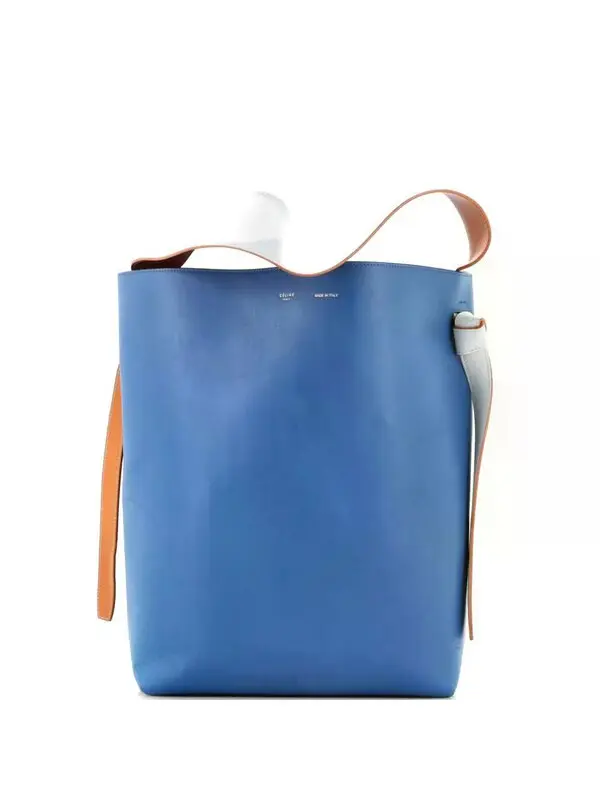 Celine Twisted Cabas Tote Calfskin Small Hobo Bag - Blue