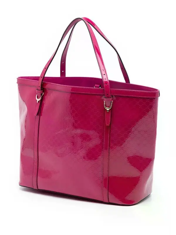 Gucci 2016-2025 Patent Microssima Nice Tote Bag - Pink