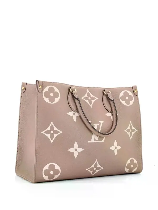 LOUIS VUITTON Onthego Tote Bicolor Monogram Empreinte Giant Mm Shoulder Bag - Neutrals