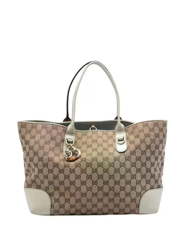 Gucci Gg Canvas Heart Bit Tote Bag