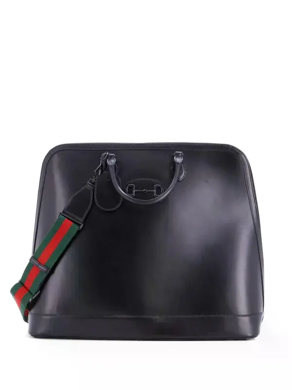 Gucci Horsebit 1955 Web Duffle Bag - Black