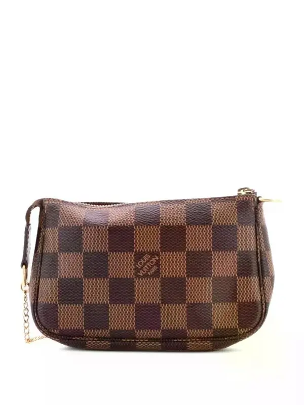 LOUIS VUITTON Pochette Accessoires Damier Ebene Mini Clutch