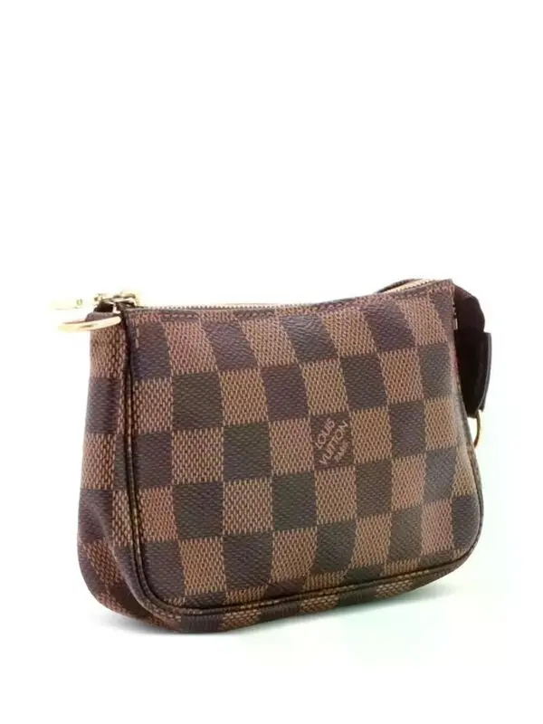 LOUIS VUITTON Pochette Accessoires Damier Ebene Mini Clutch