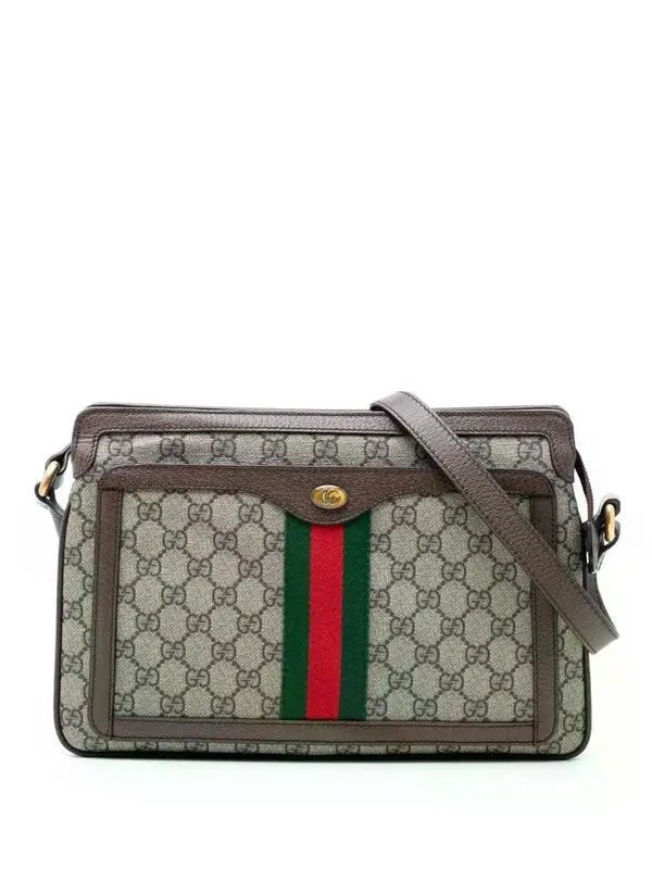 Gucci Medium Gg Supreme Ophidia Crossbody Bag - Neutrals