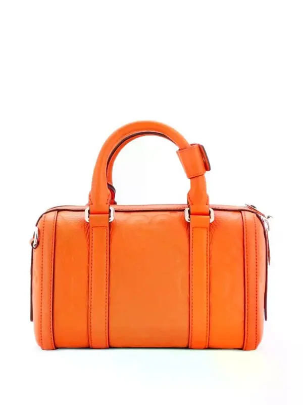 Gucci Duffle Bag Jumbo Gg Embossed Leather Mini Travel Bag - Orange
