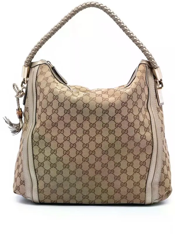 Gucci Large Gg Canvas Bella Shoulder Bag - Neutrals