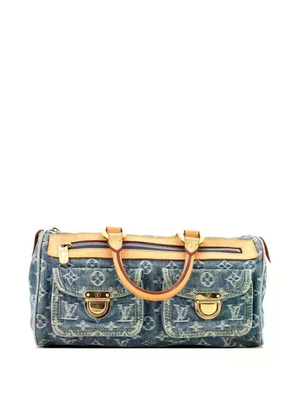 LOUIS VUITTON Neo Speedy Denim Handbag - Blue