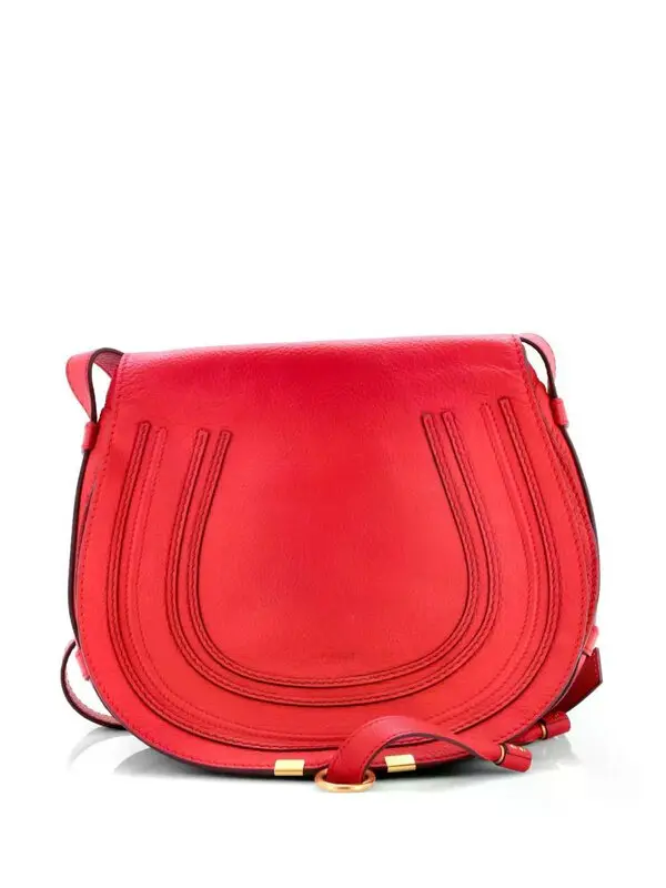 Chloé Marcie Leather Medium Crossbody Bag - Red