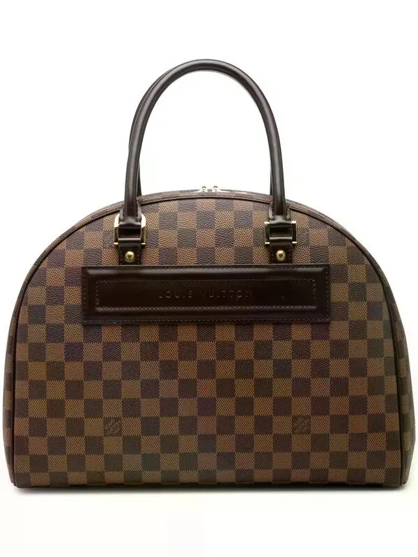 LOUIS VUITTON 2001 Damier Ebene Nolita Handbag - Brown