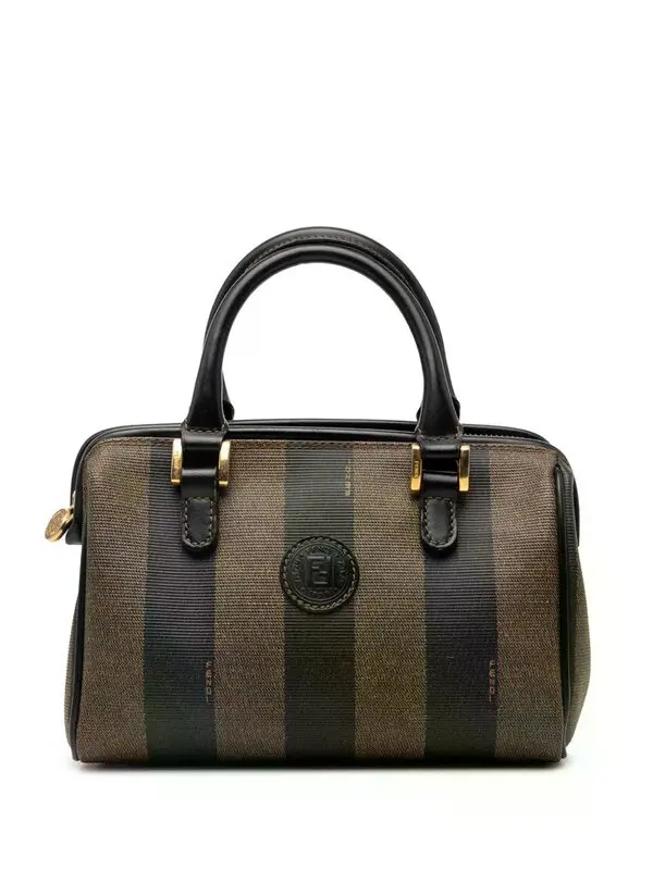 Fendi 20th Century Pequin Boston Bag - Brown