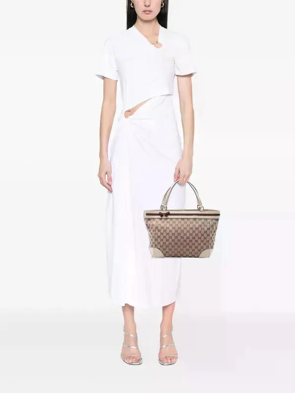 Gucci Gg Canvas Web Mayfair Tote - Neutrals