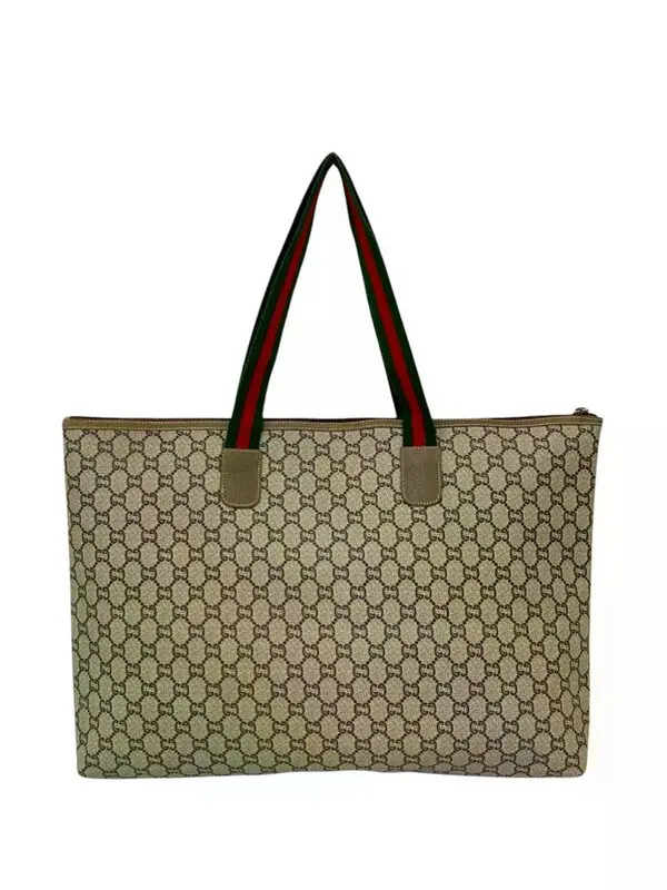 Gucci 20th Century Gg Supreme Plus Web Tote Bag