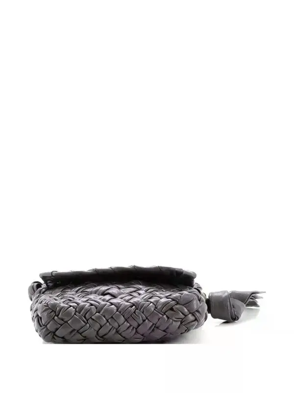 Bottega Veneta Kalimero Citta Intrecciato Plisse Shoulder Bag - Grey