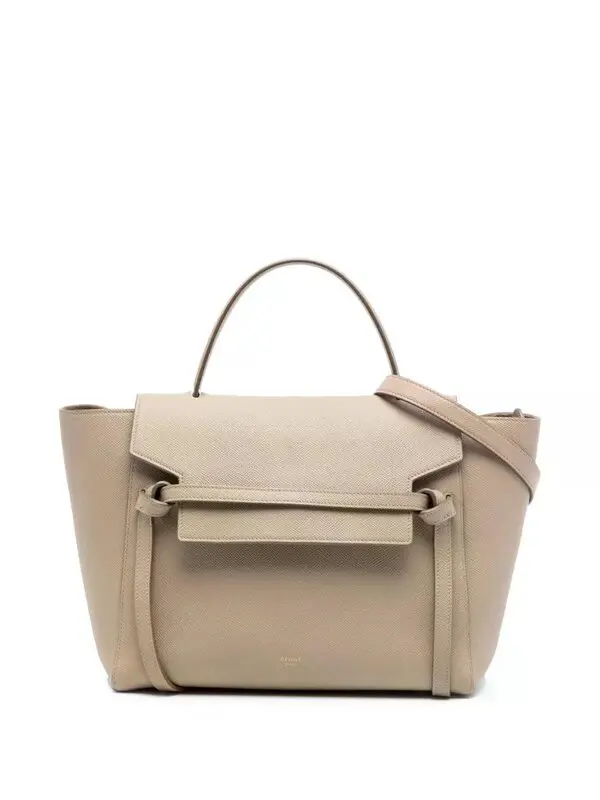Celine 2017 Mini Grained Calfskin Belt Bag Satchel - Neutrals