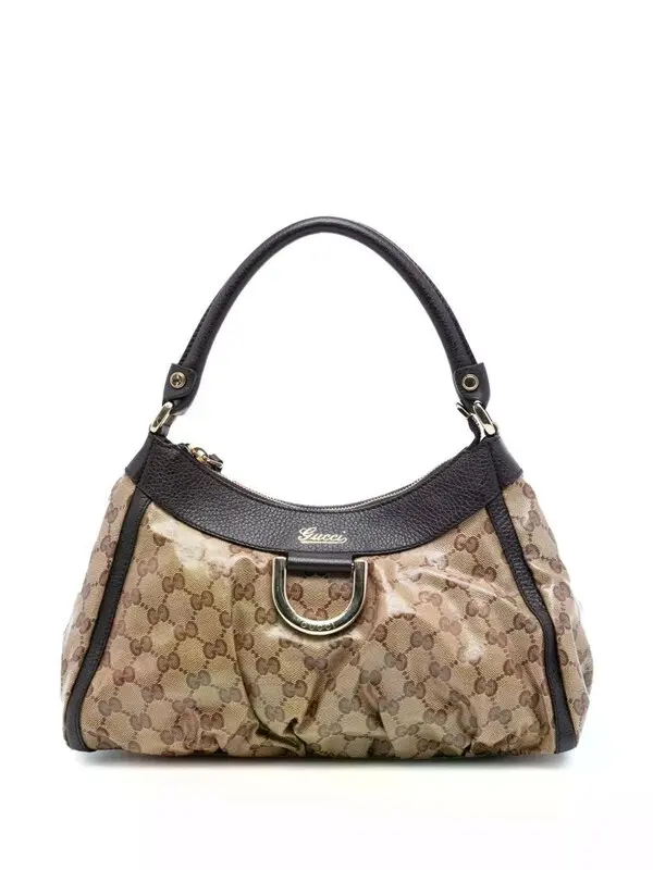Gucci Gg Crystal Abbey D-ring Shoulder Bag - Neutrals