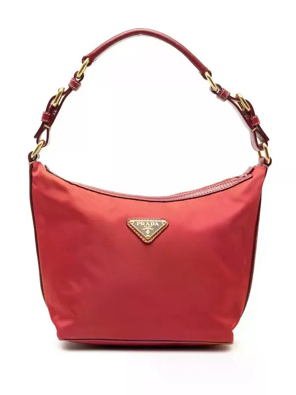 Prada 2013-2026 Tessuto Shoulder Bag - Red