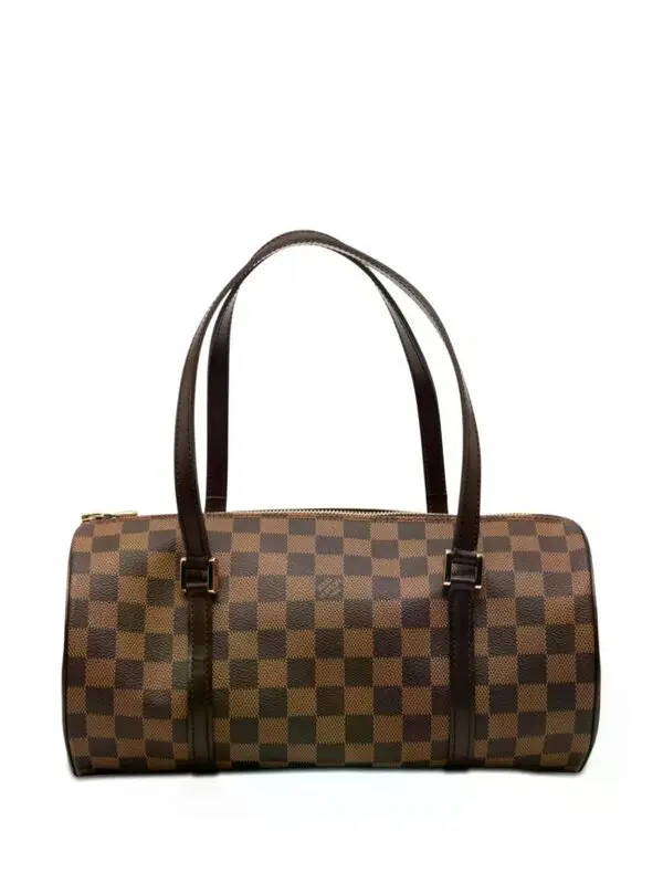 LOUIS VUITTON 2003 Damier Ebene Papillon 26 Handbag - Brown