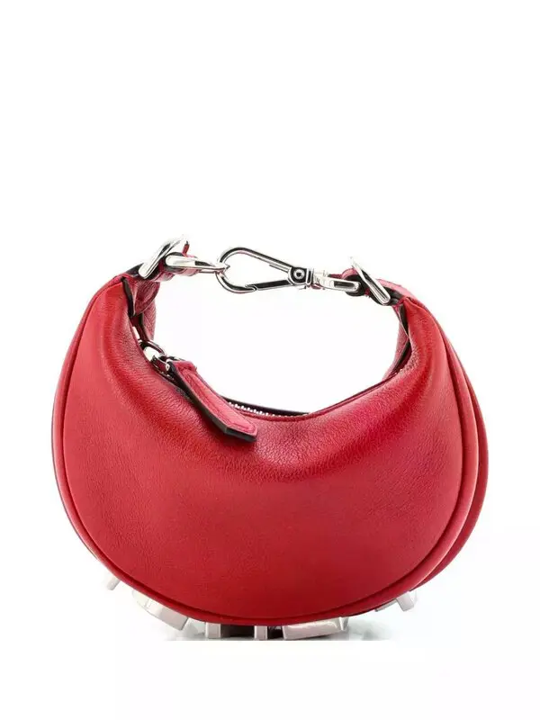 Fendi Graphy Bag Leather Nano Hobo Bag - Red