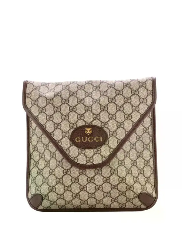 Gucci Neo Vintage Envelope Messenger Gg Coated Canvas Medium - Brown