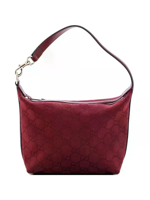 Gucci Ophidia Zip Gg Canvas Super Mini Shoulder Bag - Red