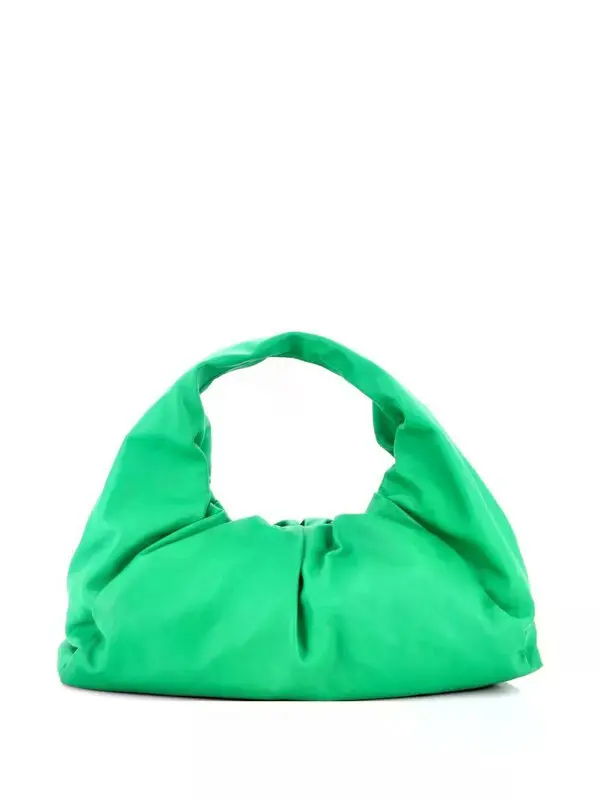 Bottega Veneta The Shoulder Pouch Leather Maxi Hobo Bag - Green