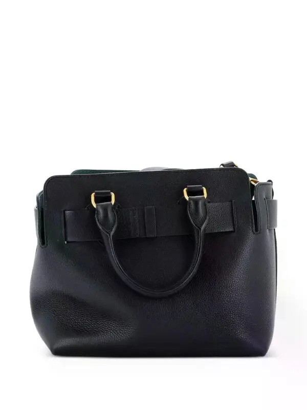 Burberry Medium Leather Belted Tote Bag