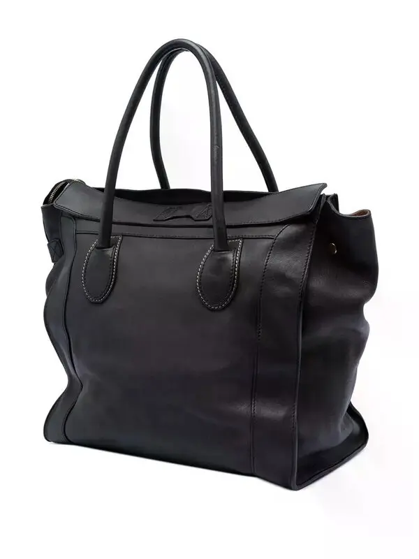 Celine 2010 Leather Envelope Luggage Tote Bag