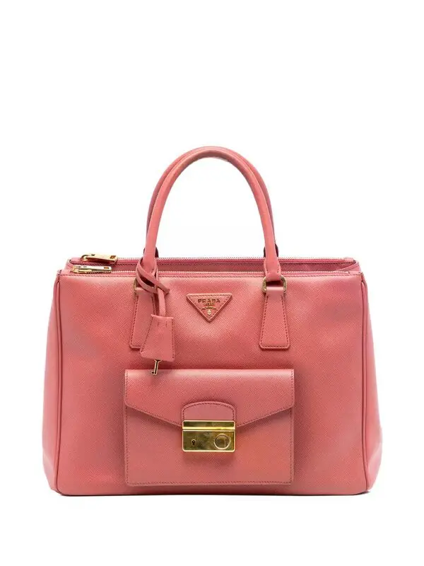 Prada Saffiano Lux Galleria Satchel - Pink